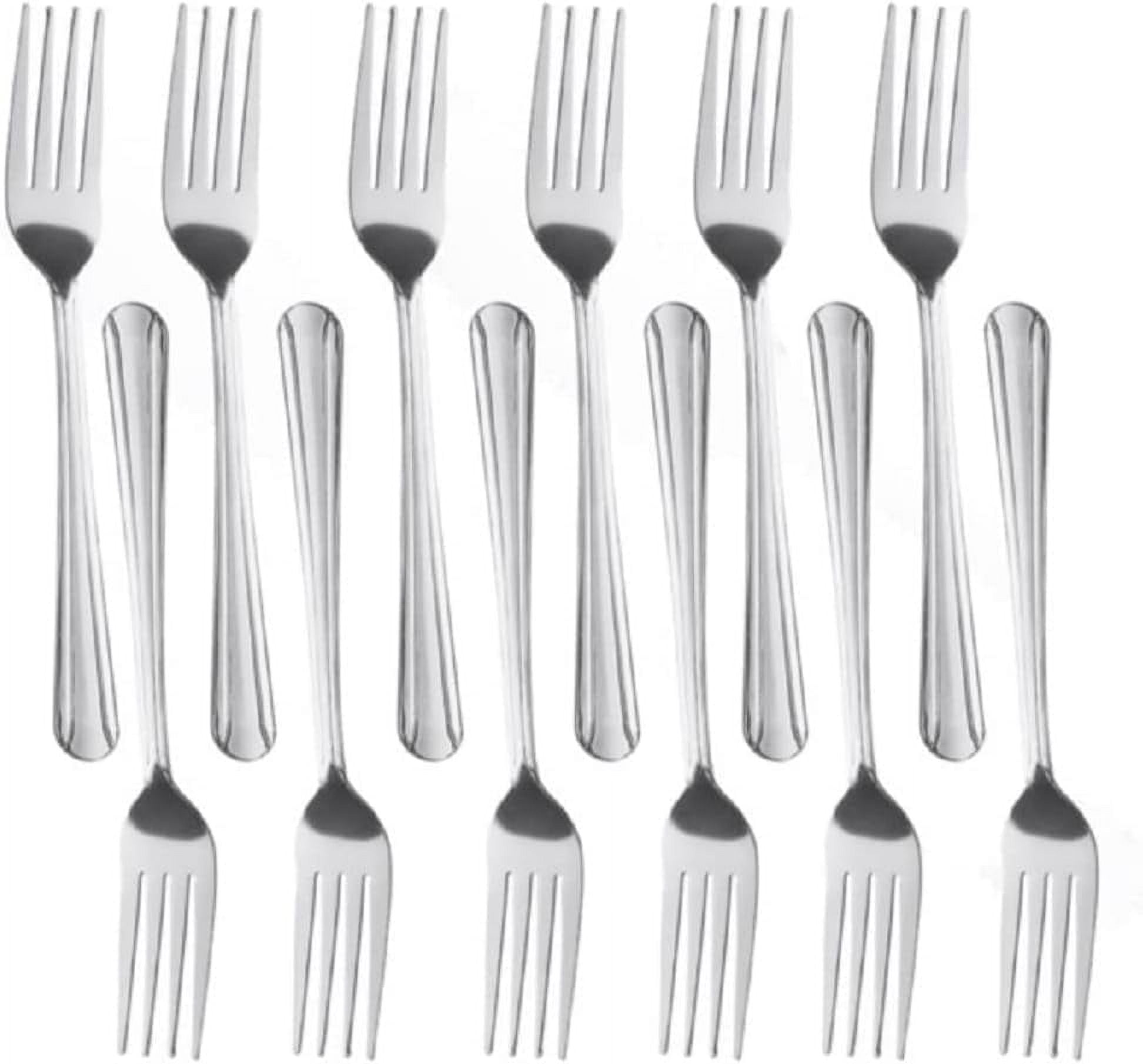 TrueCraftware- Set of 12 Stainless Steel Domilion Heavy Dinner Fork ...