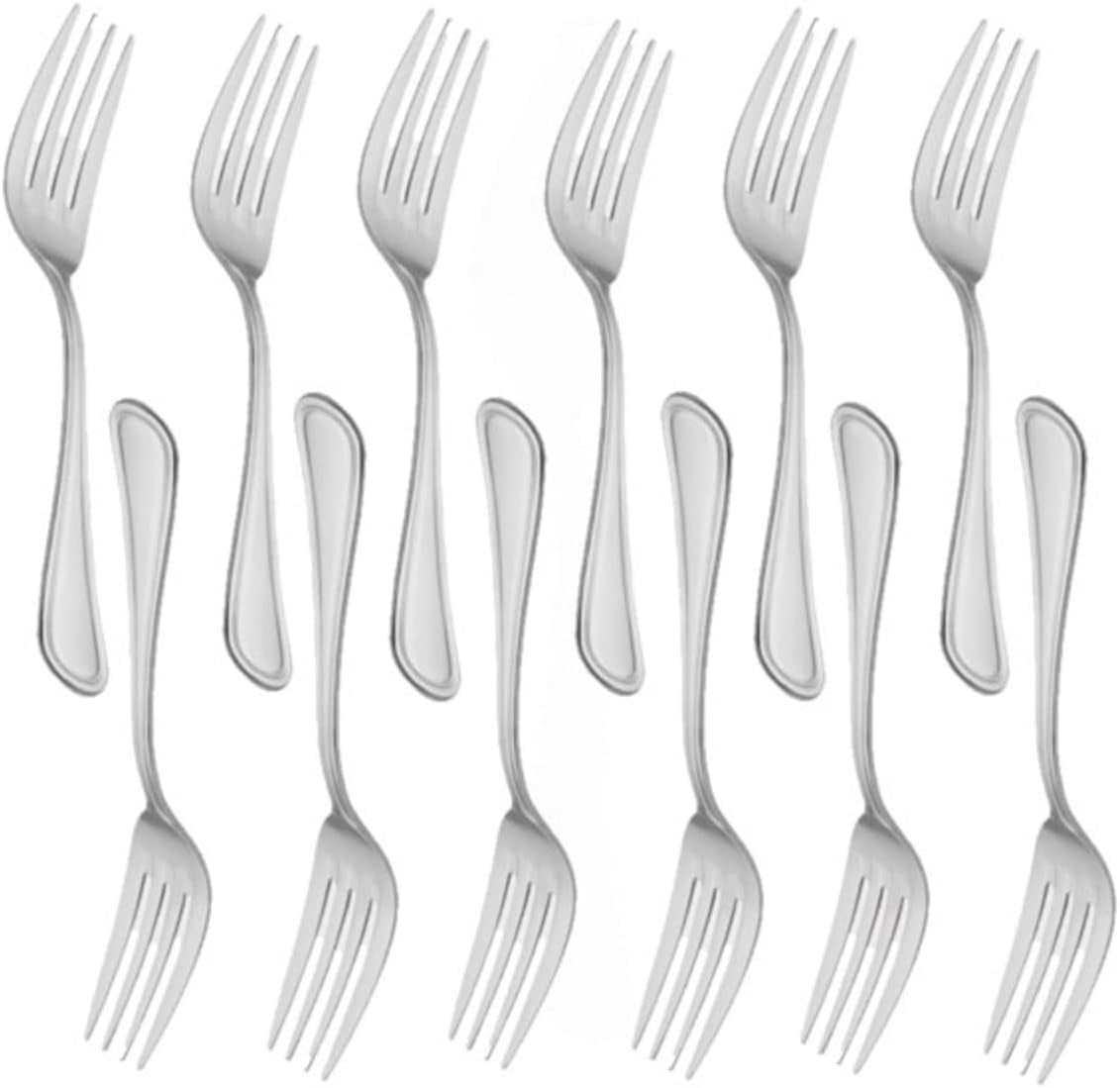 TrueCraftware- Set of 12 Stainless Steel Legend Dinner Fork- Stainless ...