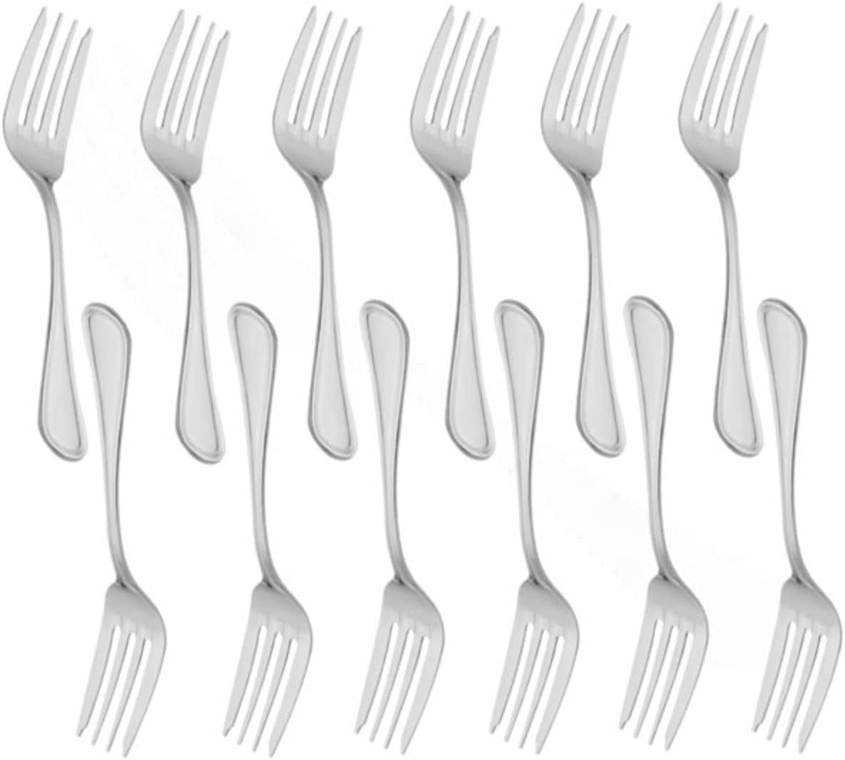 TrueCraftware- Set of 12 Stainless Steel Legend Salad Fork- Stainless ...
