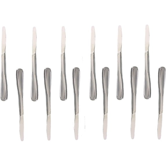 TrueCraftware- Set of 12 Stainless Steel Simplicity Dinner Knife ...
