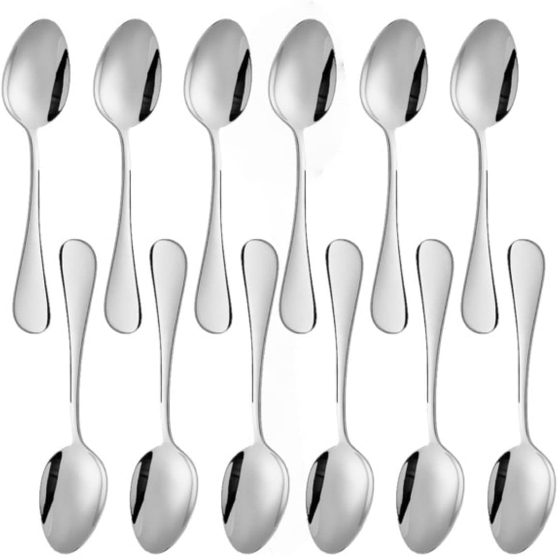 TrueCraftware- Set of 12 Stainless Steel York Table Spoon- Stainless ...
