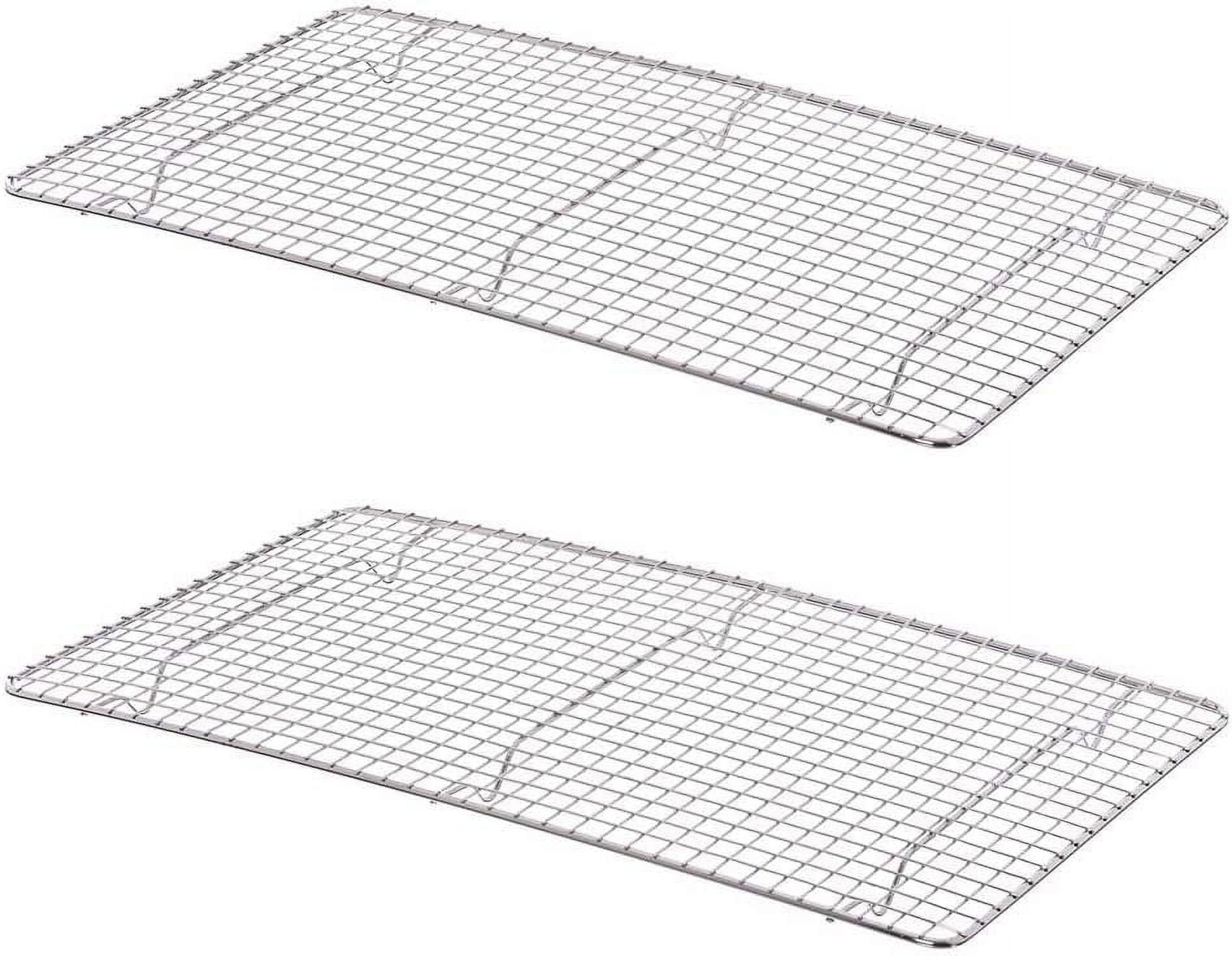 TrueCraftware- Set of 2 Full Size Rectangular Chrome-Plated Wire Pan ...