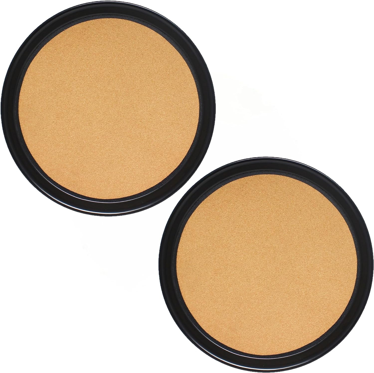 TrueCraftware- Set of 2 Round 12” Anti-Slip Serving Tray with Cork ...
