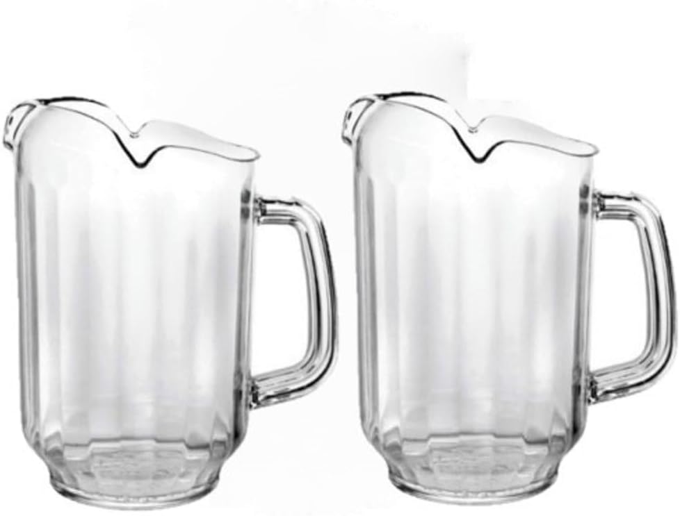 TrueCraftware- Set of 2 Three Spouts 64 oz Water Pitcher Polycarbonate ...