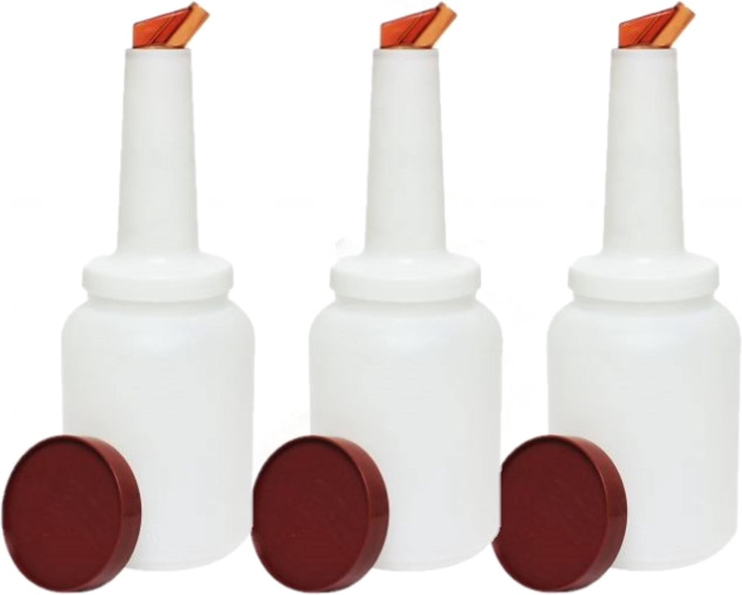 TrueCraftware- Set of 3 Brown 2 qt Pour and Store Fruit Juice and ...