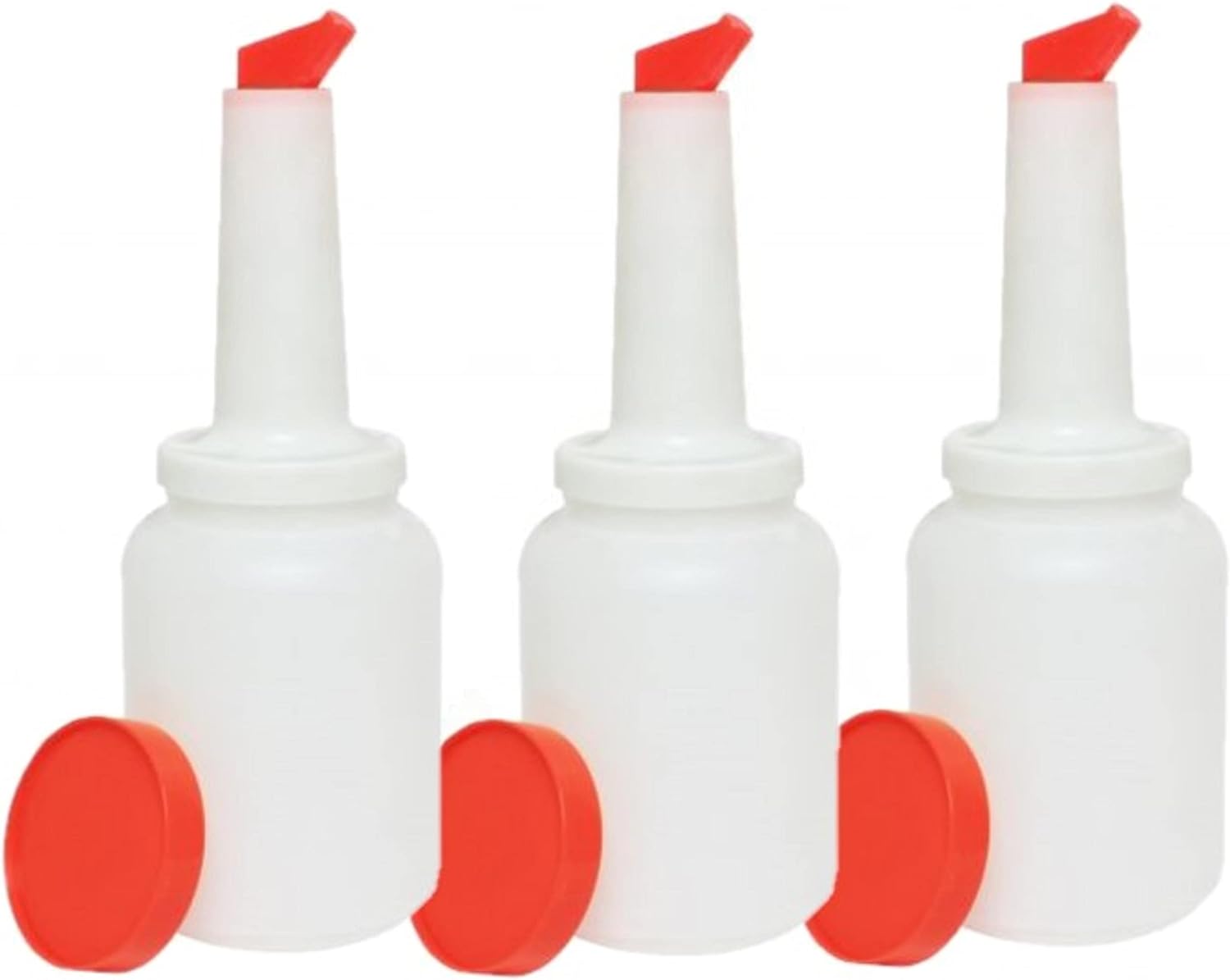 TrueCraftware- Set of 3 Orange 2 qt Pour and Store Fruit Juice and ...