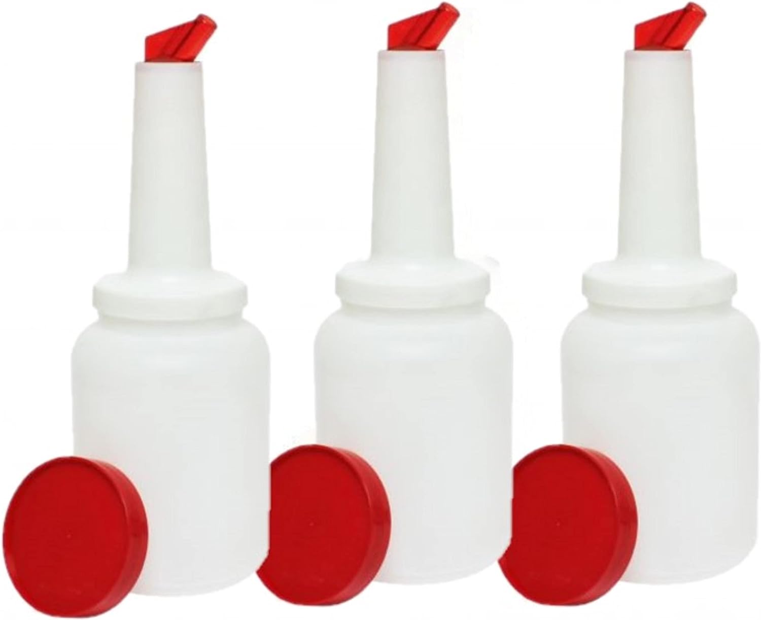 TrueCraftware- Set of 3 Red 2 qt Pour and Store Fruit Juice and Liquor ...