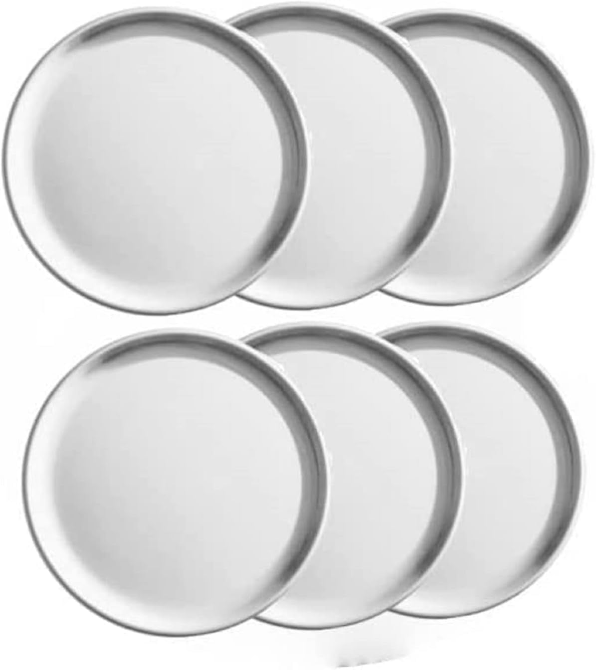 TrueCraftware- Set of 6 Aluminum 8” Pizza Tray Pan Coupe Style ...