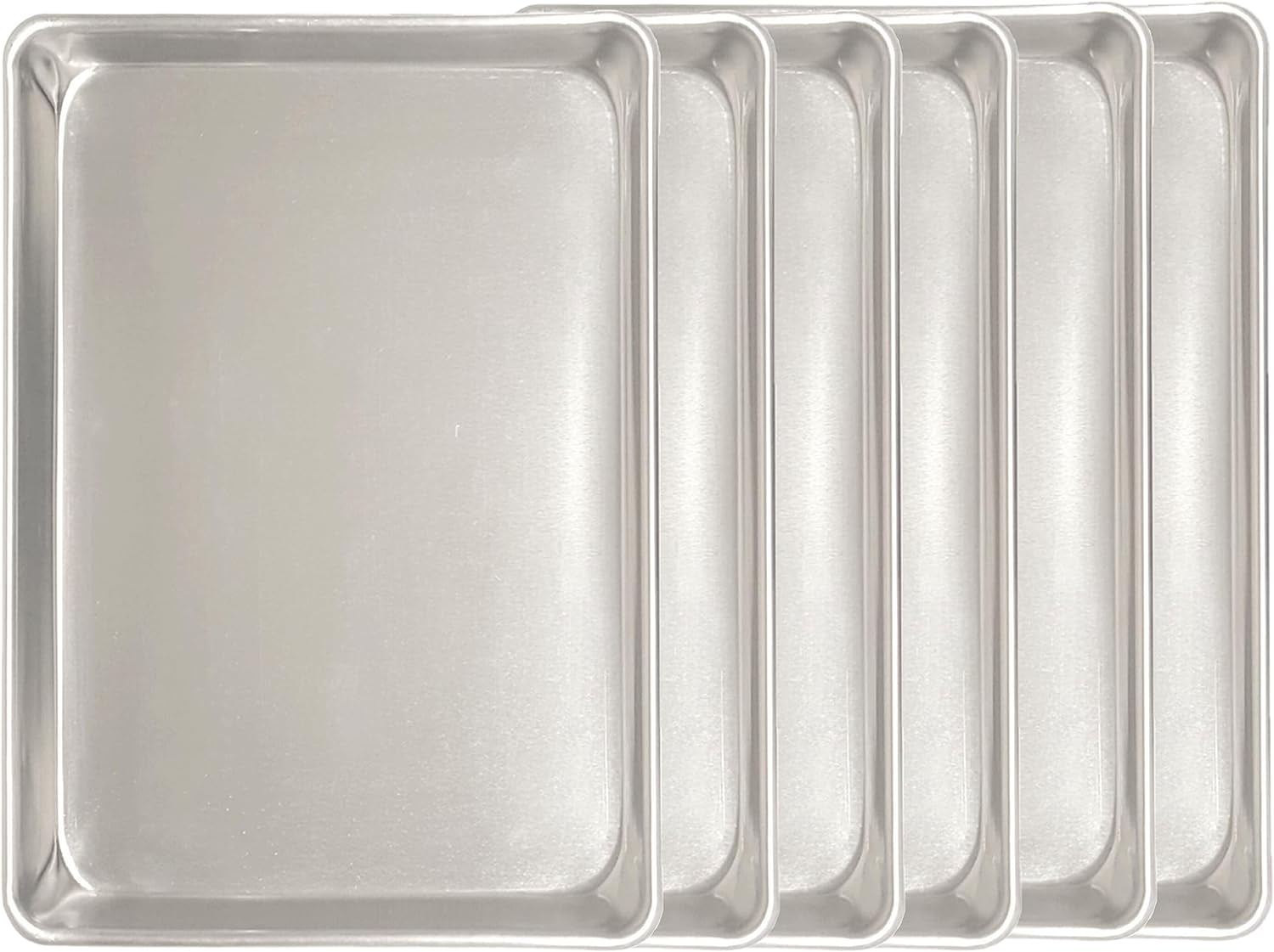 TrueCraftware- Set of 6 Aluminum Half Size Sheet Pan 18" x 13" Baking ...