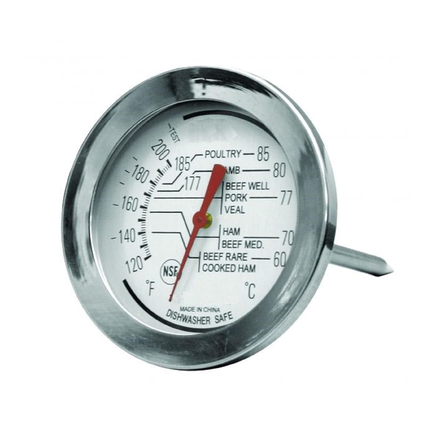 TrueCraftware- Stainless Steel Zone Dial Meat Thermometer 4-1/2" Stem ...