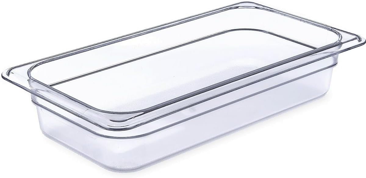 TrueCraftware- Third Size 2-1/2” Deep Food Pan Polycarbonate Clear ...