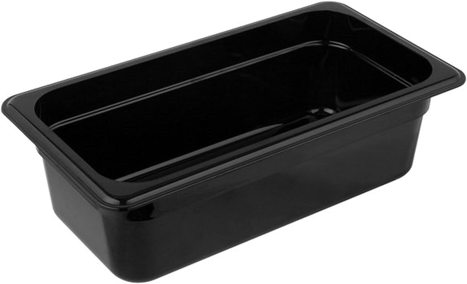 TrueCraftware -Third Size 4” Deep Food Pan Polycarbonate Black Color ...