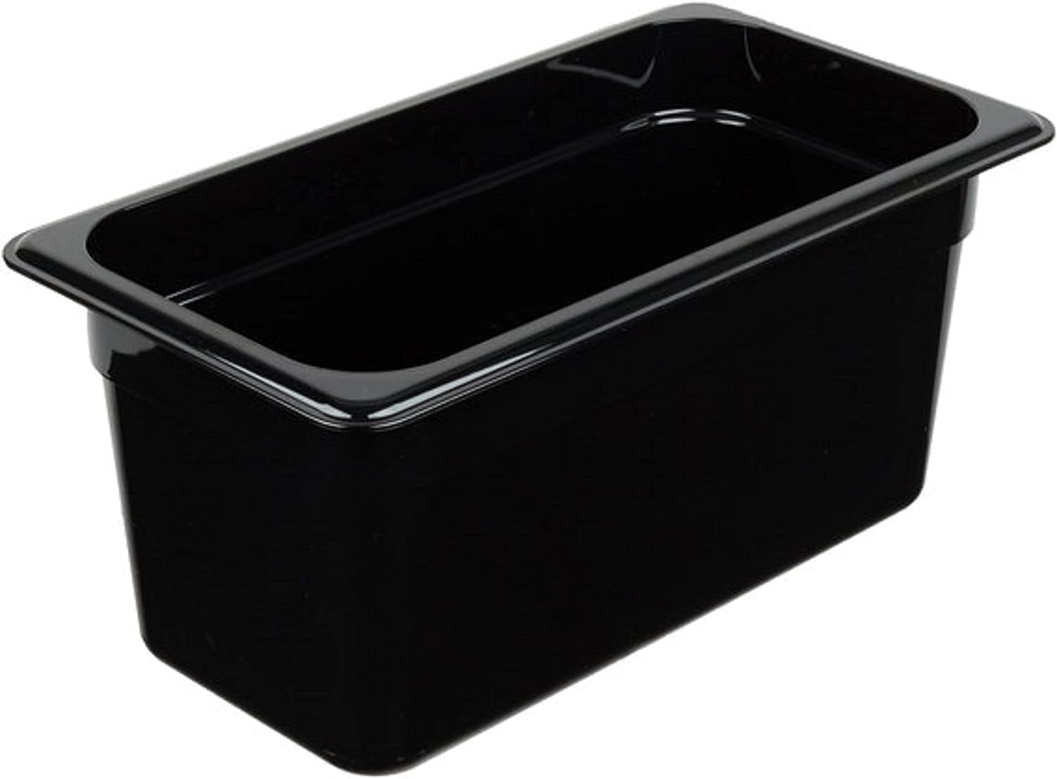 TrueCraftware- Third Size 6” Deep Food Pan Polycarbonate Black Color ...