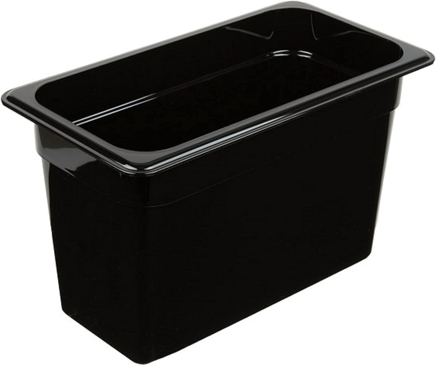 TrueCraftware- Third Size 8” Deep Food Pan Polycarbonate Black Color ...