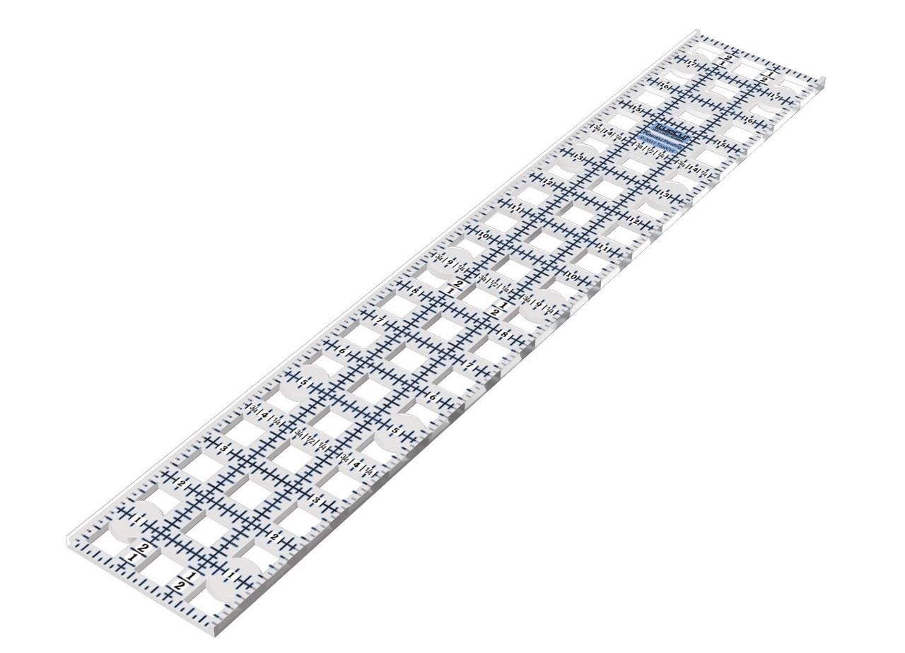 TrueCut Beginner Rectangle 3"x18" Ruler with Track & Guide System ...