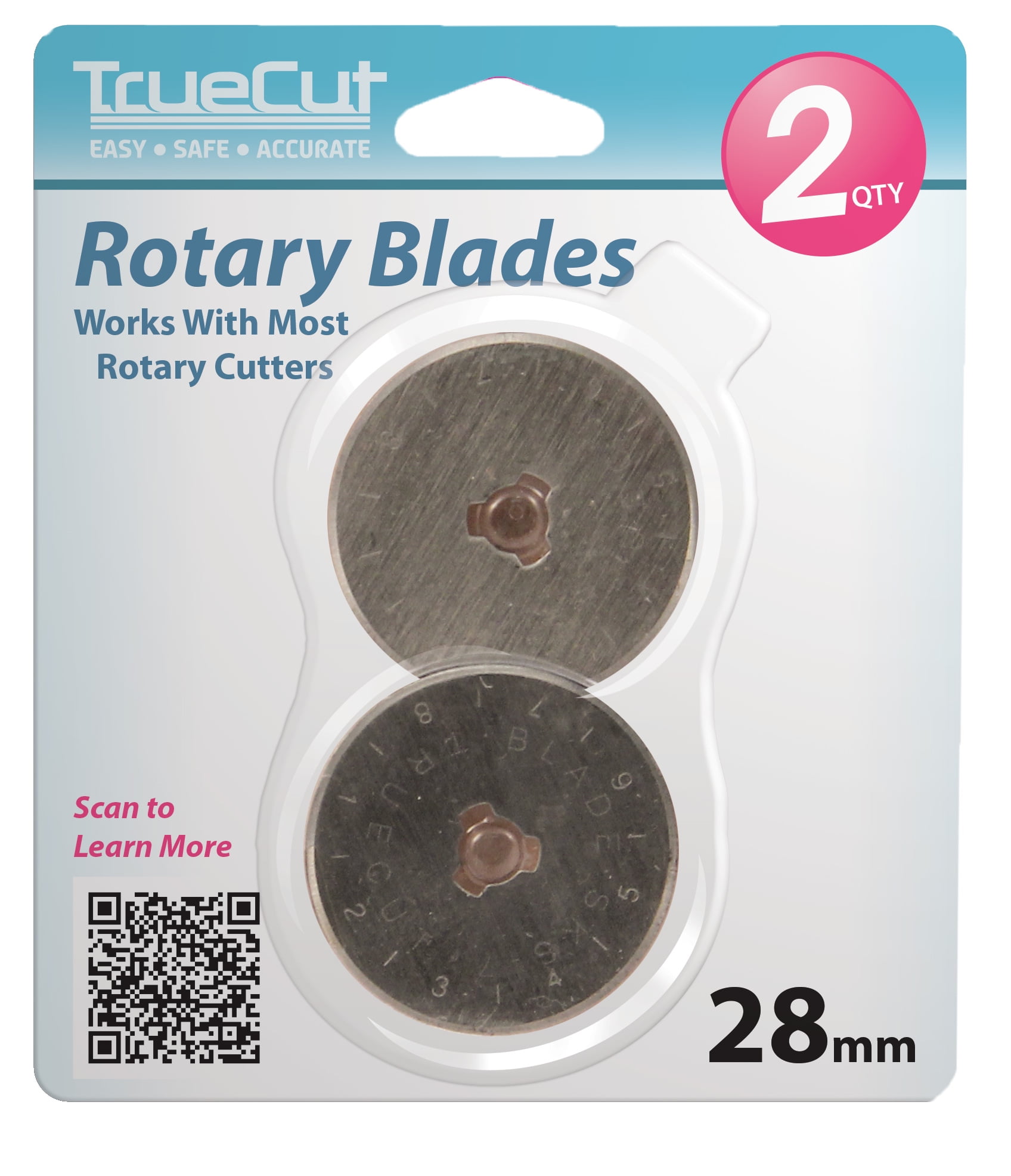 TrueCut Replacement Rotary Blade - 28mm 2pk Rotary Blade - Fits Most ...
