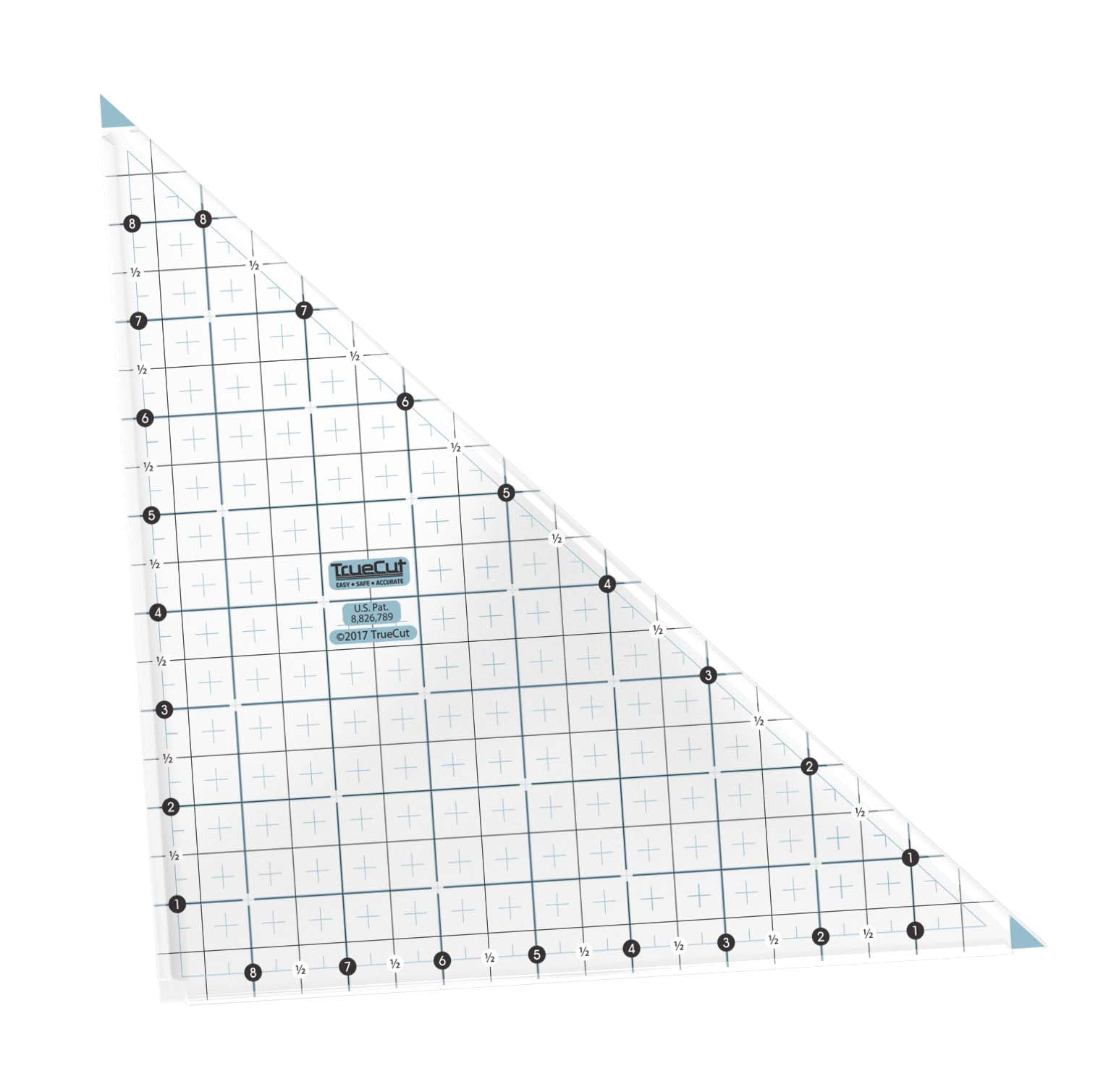 TrueCut Triangle Ruler - Right-Angle 90° Ruler With Track & Guide ...