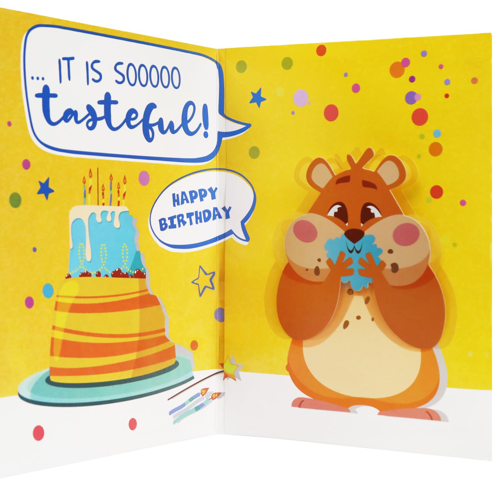 TruePetal Birthday Cards, Funny Stealing hamster, SMRPop Up Birthday ...