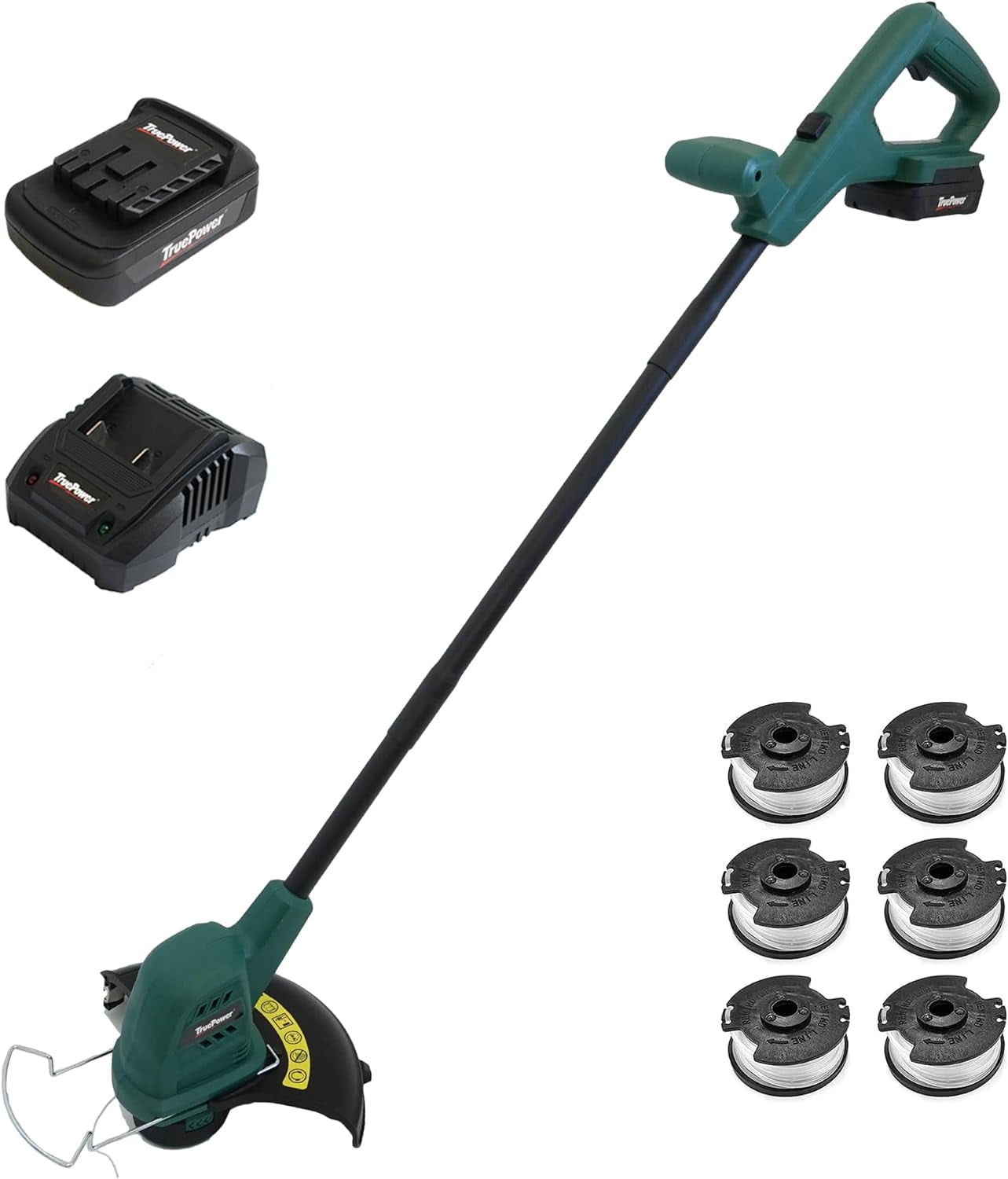 TruePower 20V String Grass Trimmer 10" Lithium Ion Cordless Electric w ...