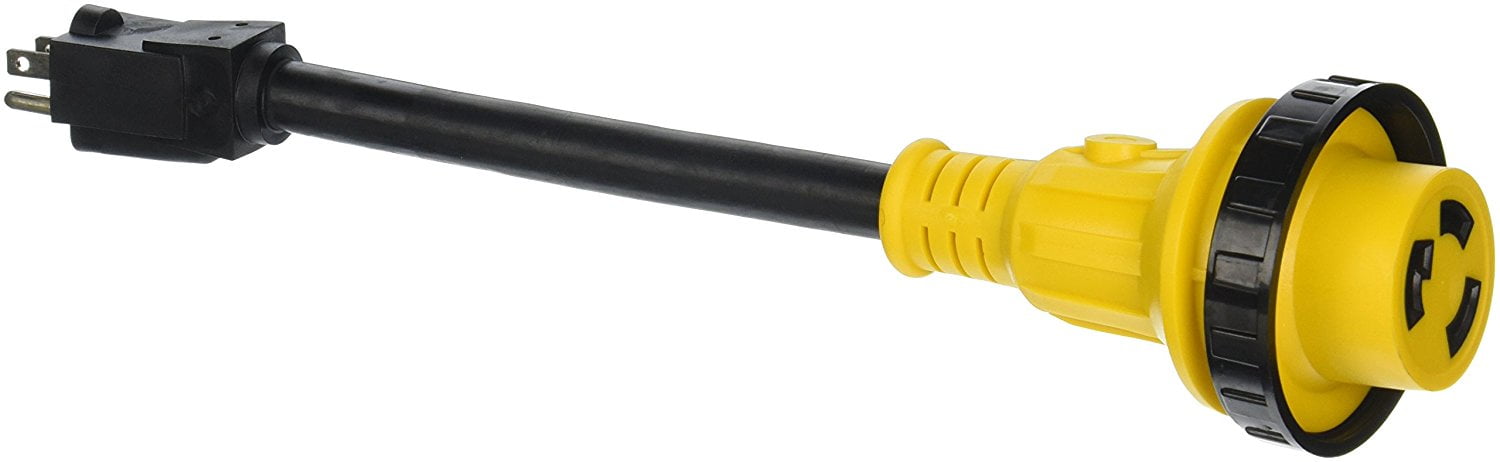 TruePower 1 FT STW 10/3 RV Camp Pigtail Adapter Power Cord, 15 Amp Male ...