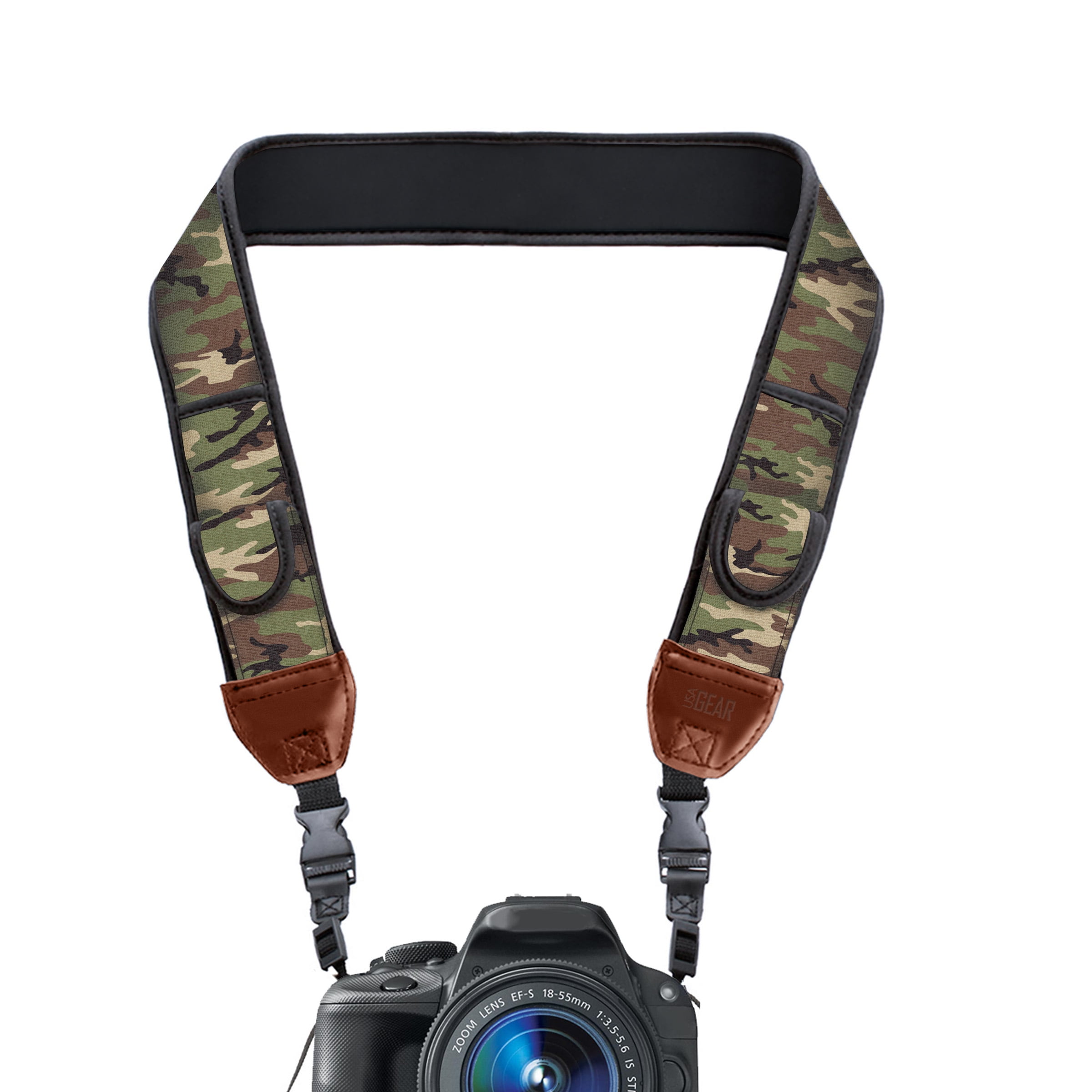 TrueSHOT Camera Strap with Camouflage Neoprene Design and Accessory ...