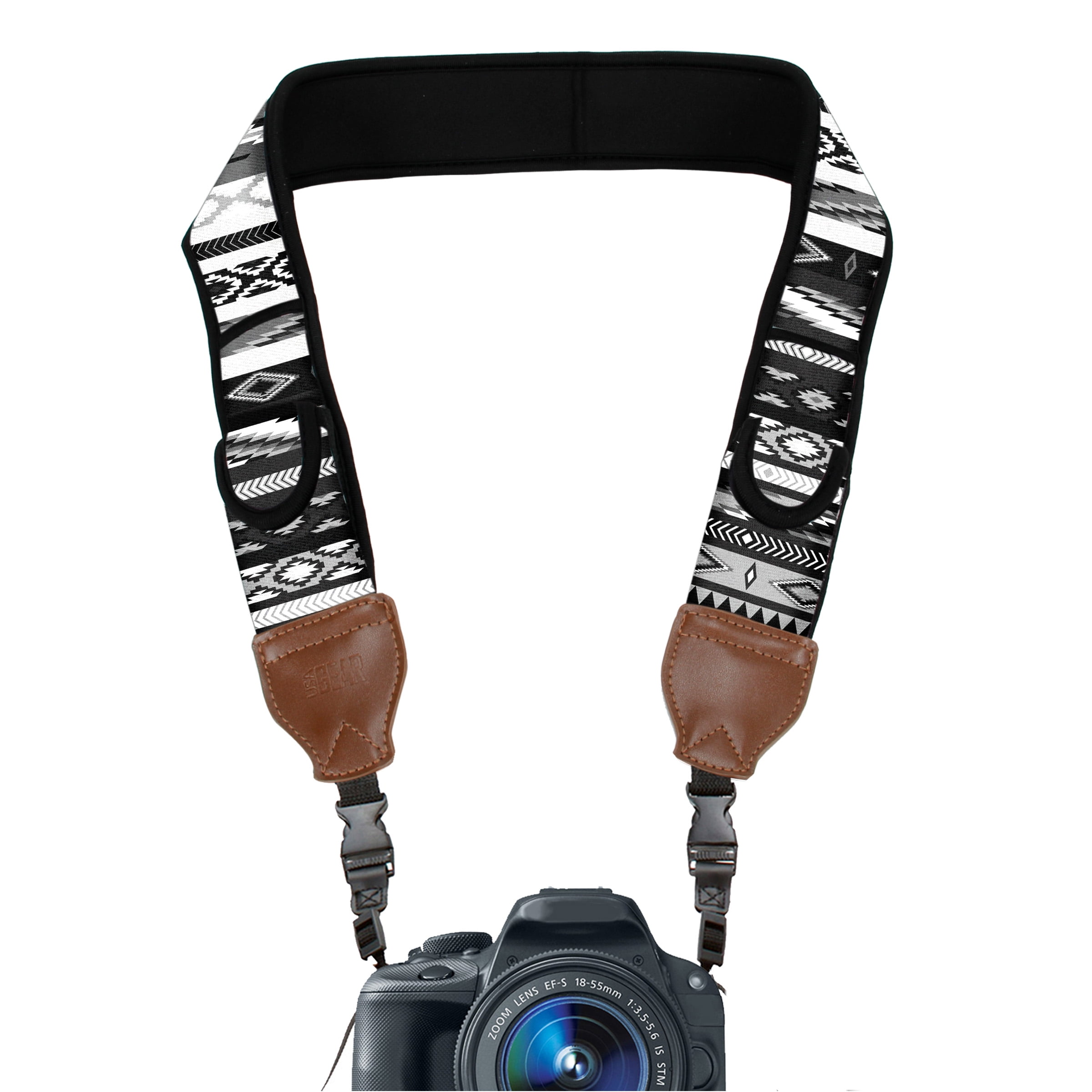 TrueSHOT Camera Strap with Grey Southwest Neoprene Design and Accessory ...