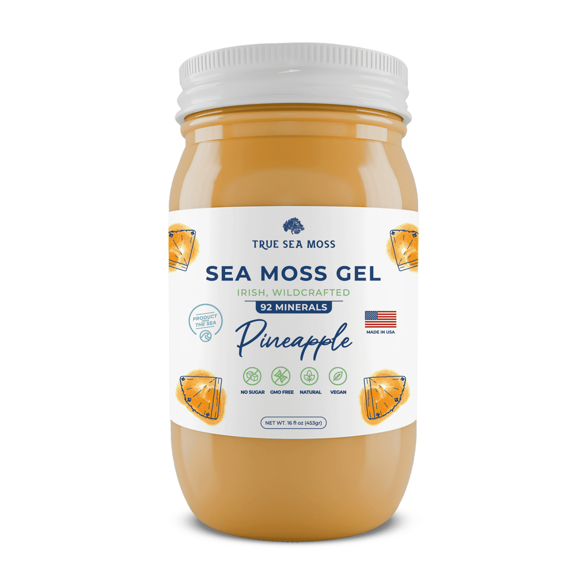 TrueSeaMoss Wildcrafted Irish Sea Moss Gel (Pineapple, 1) - Walmart.com