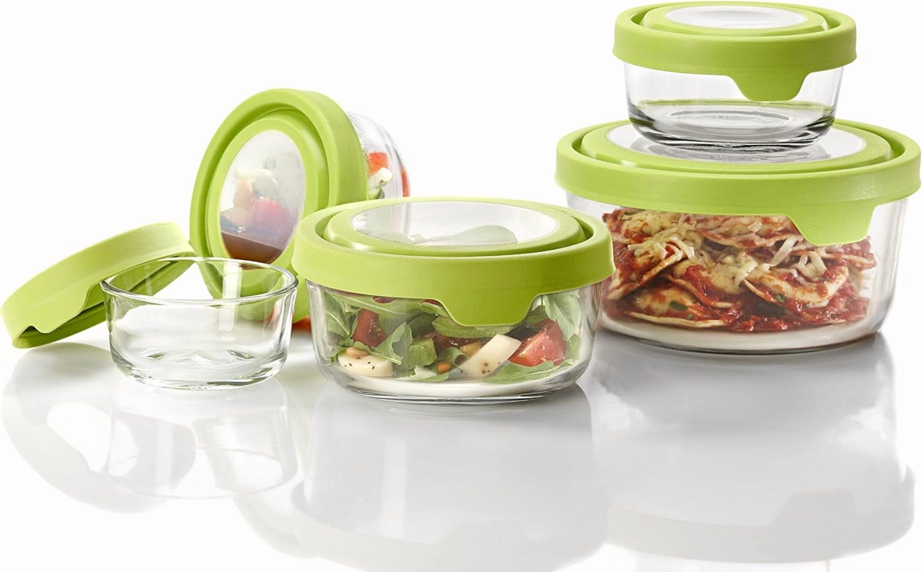 TrueSeal Round Glass Food Storage Containers with Airtight Lids ...