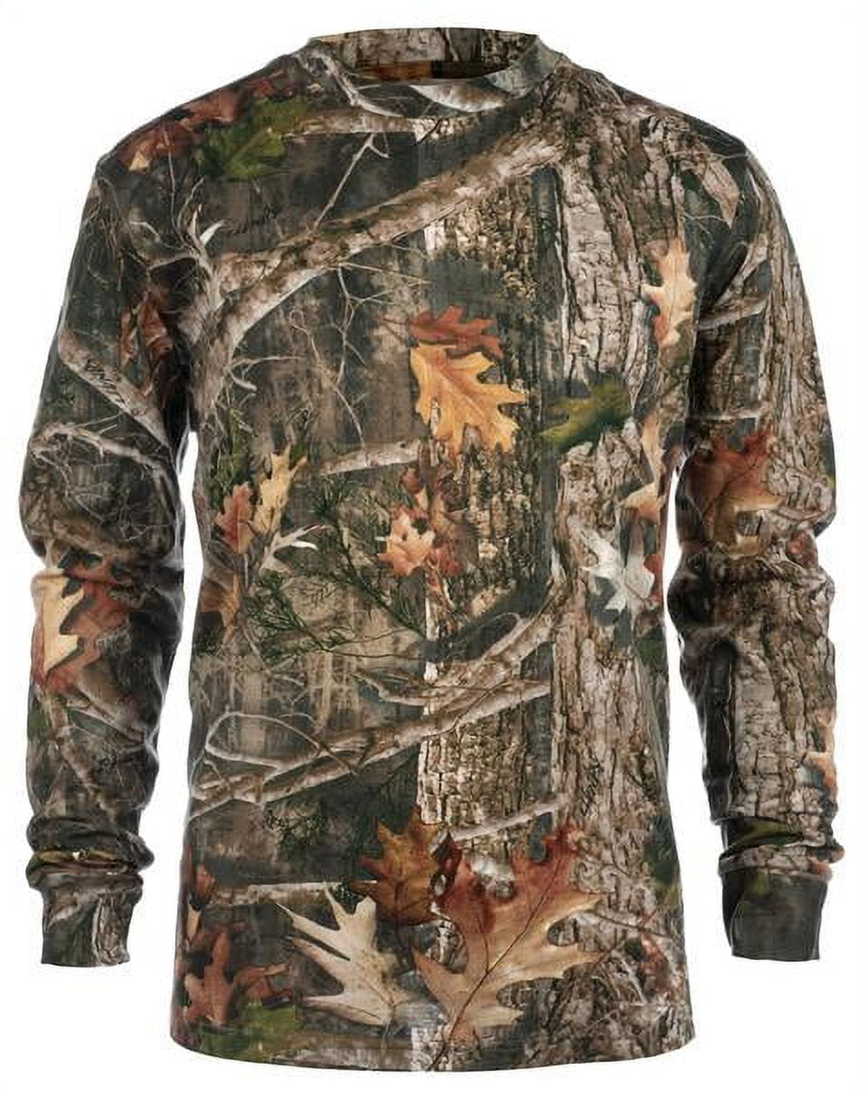 TrueTimber Long Sleeve Cotton/Camo Tee - Cotton/Poly Blend - Walmart.com