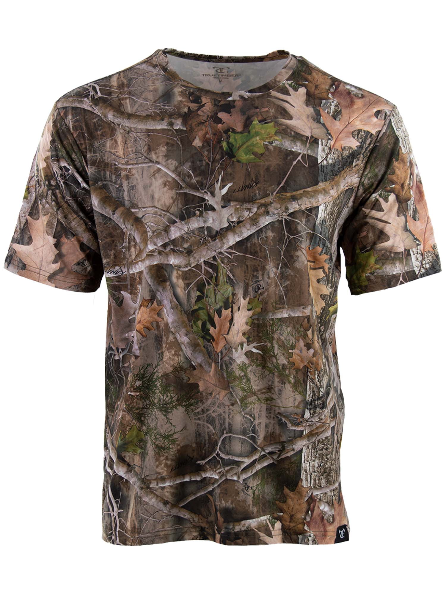TrueTimber Men's Camo Performance Short Sleeve Tee Without Logo ...