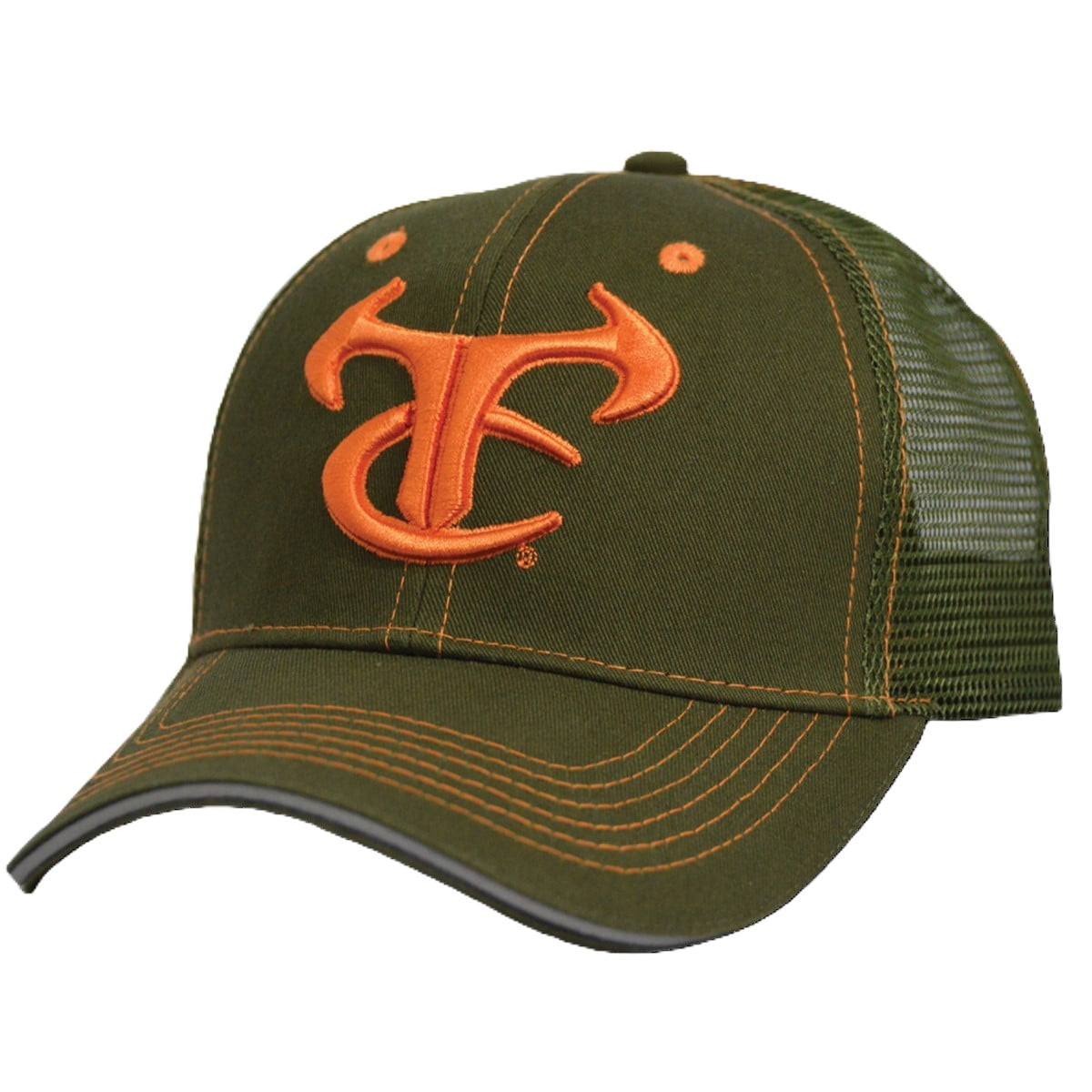 TrueTimber Mesh Back Cap - Orange Logo Hat - Adjustable Fit - Walmart.com