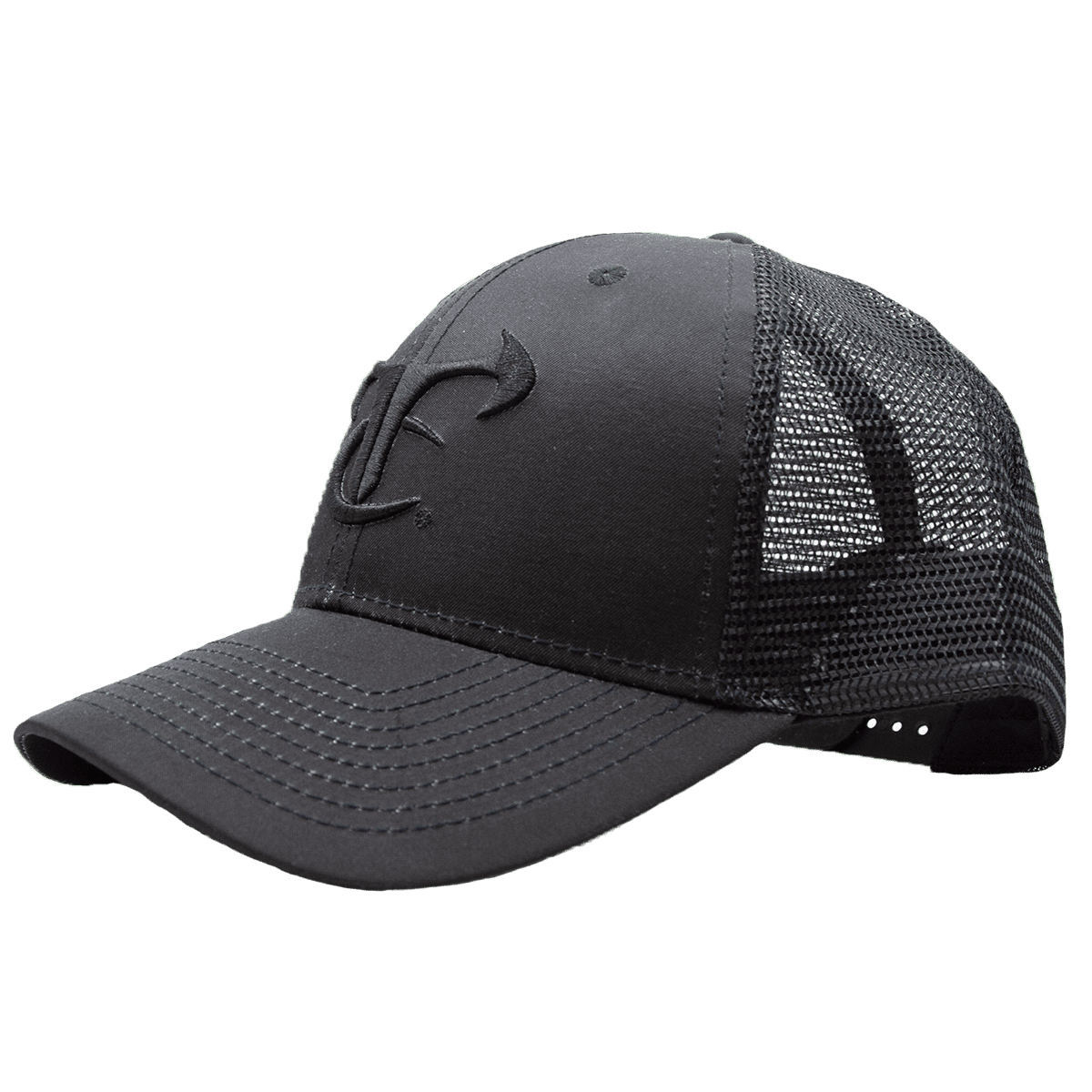 TrueTimber Unisex Mesh Cap - Structured Fit - Jet Black Logo - Walmart.com