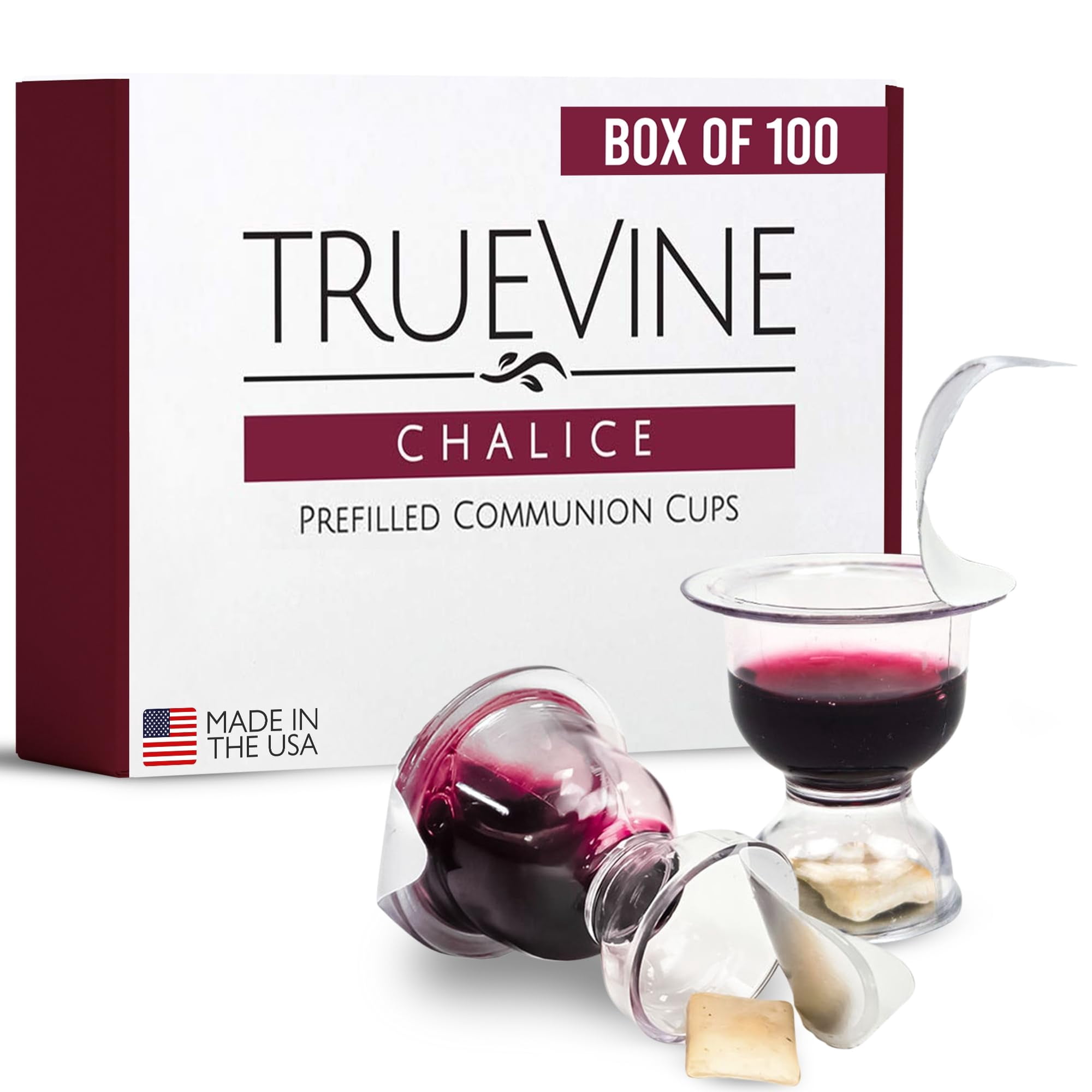 TrueVine Chalice Communion VTF5 and Wafer Set - Prefilled w/Fresh ...
