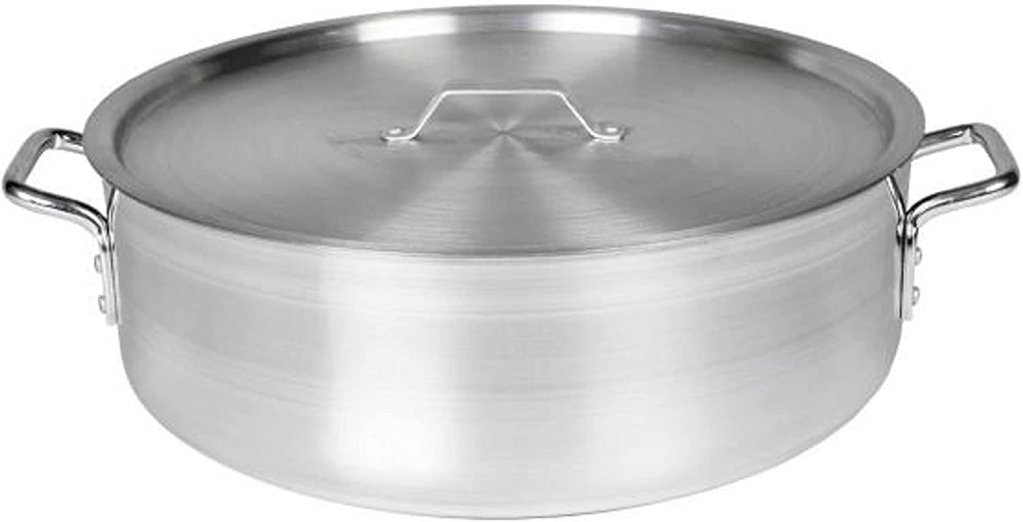 Truecraftware – 24 qt. Aluminum Brazier Pot with Cover/Lid Heavy Weight ...