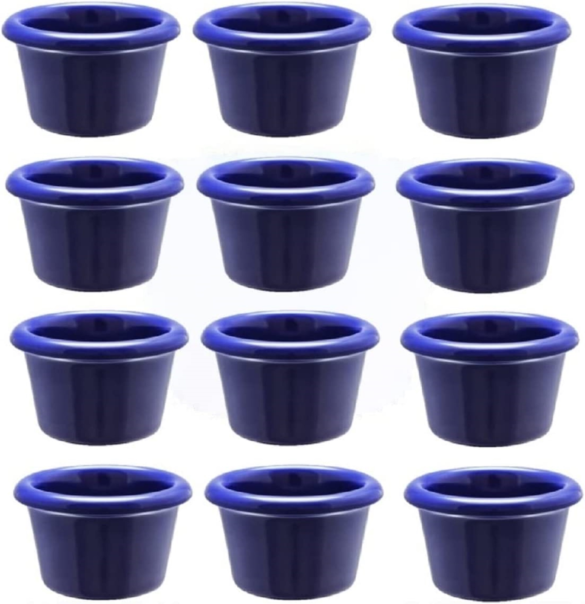 Truecraftware – Set of 12- Smooth Ramekin 4 oz. Cobalt Blue Color ...