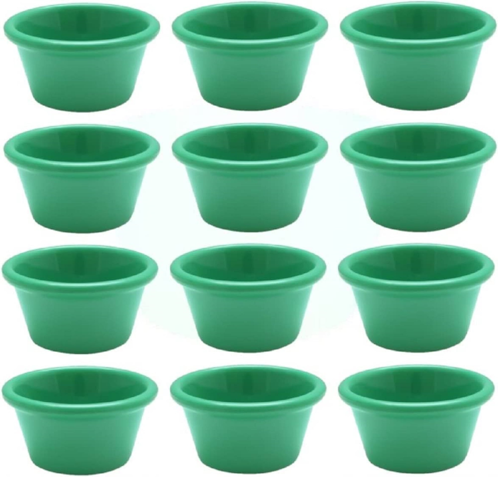 Truecraftware – Set of 12- Smooth Ramekin 4 oz. Green Color Melamine ...