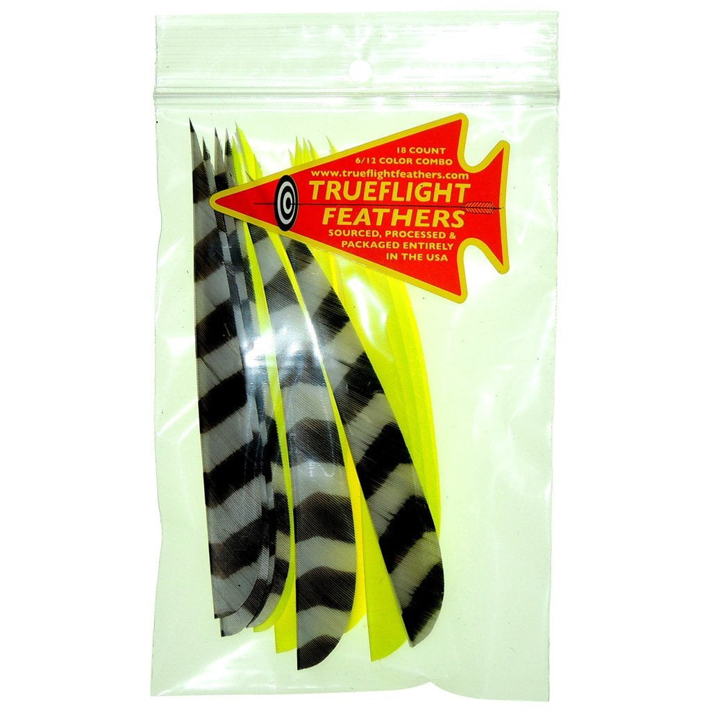 Trueflight Feather Combo Pack Barred/Chartreuse 5in. LW Shield Cut ...