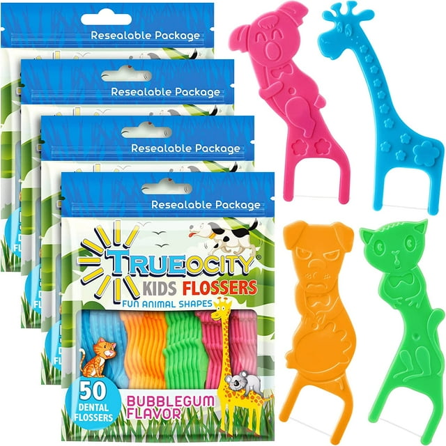 Trueocity Kids Flossers Picks Helps Prevent Tooth Decay & Gum Disease ...