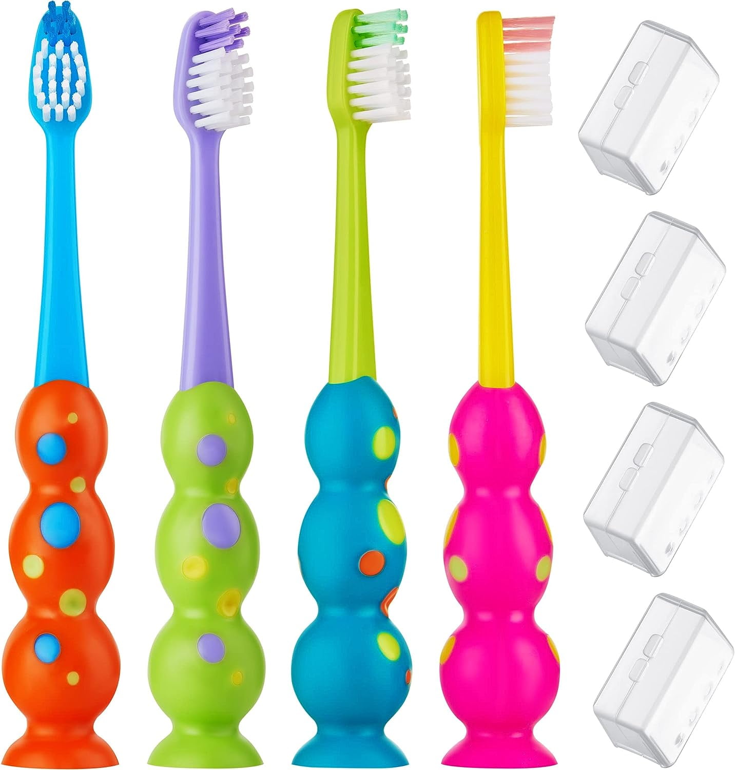 Trueocity Toddler's Toothbrush Set, Soft Bristle, Suction Cup, Child ...