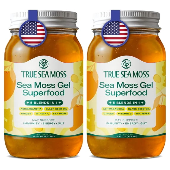 TrueSeaMoss Wildcrafted Irish Sea Moss Gel Superfood - Ashwagandha ...