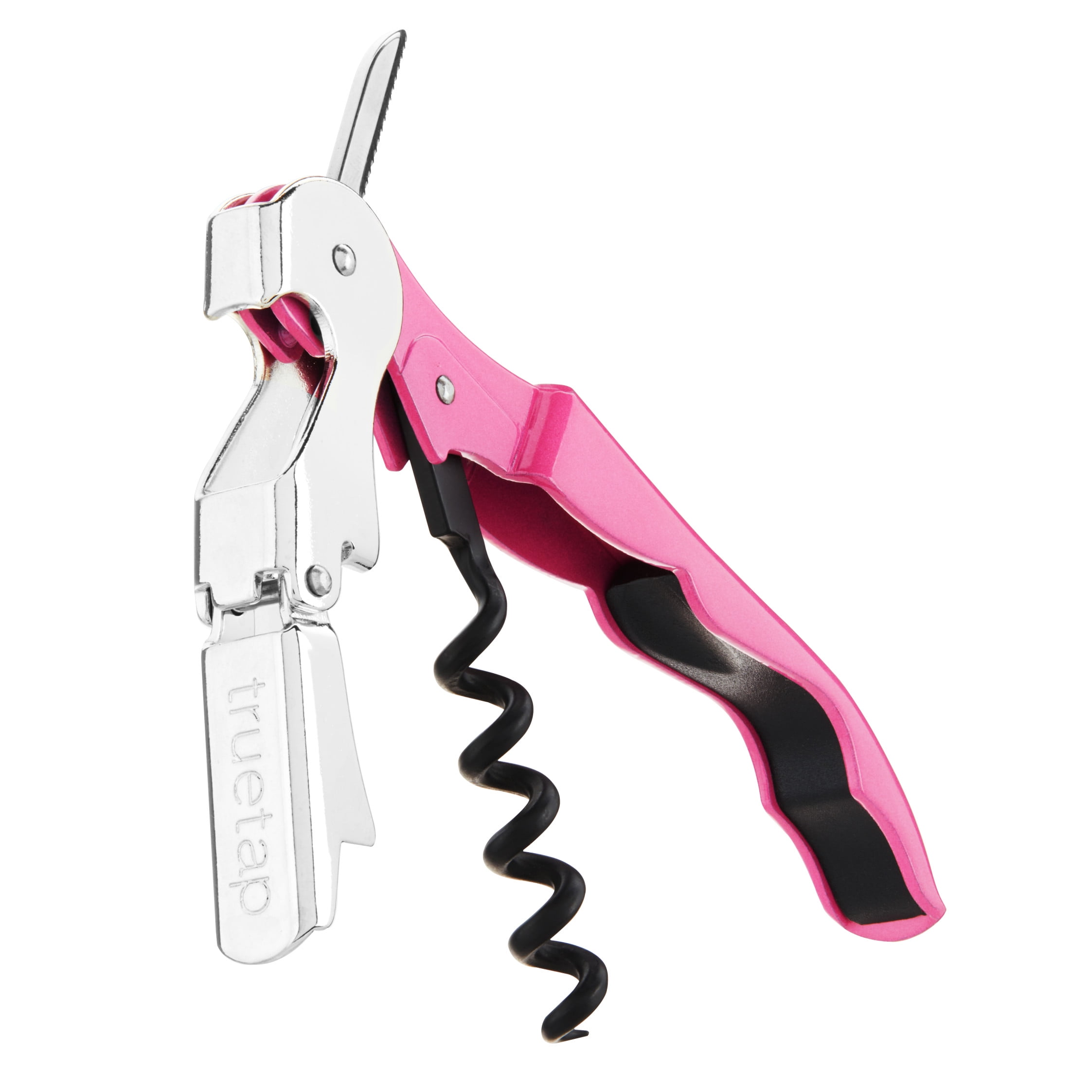Truetap Pink Corkscrew Wine Opener with Foil Cutter, Manual Bottle ...