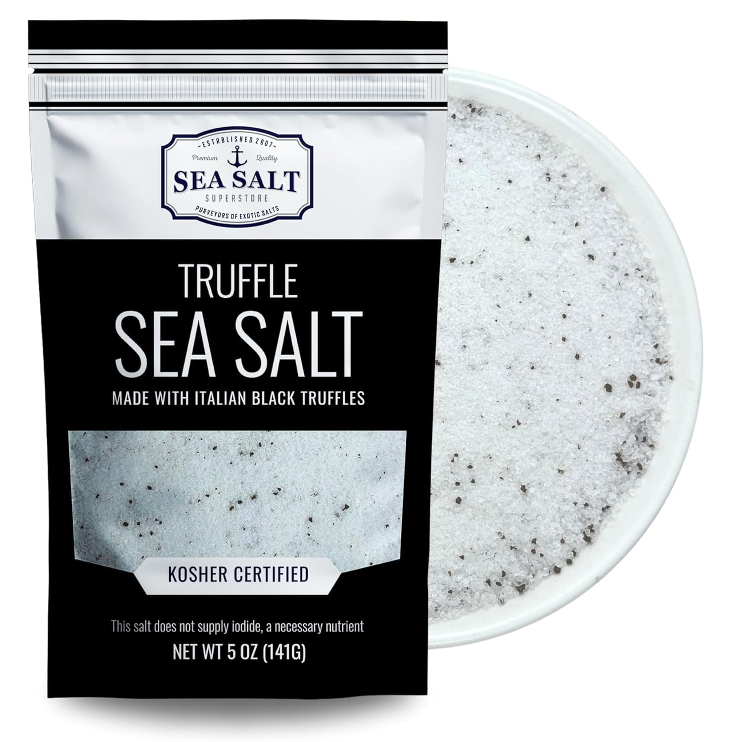 Sea Salt Superstore Italian Black Truffle Finishing Sea Salt, 5 oz ...