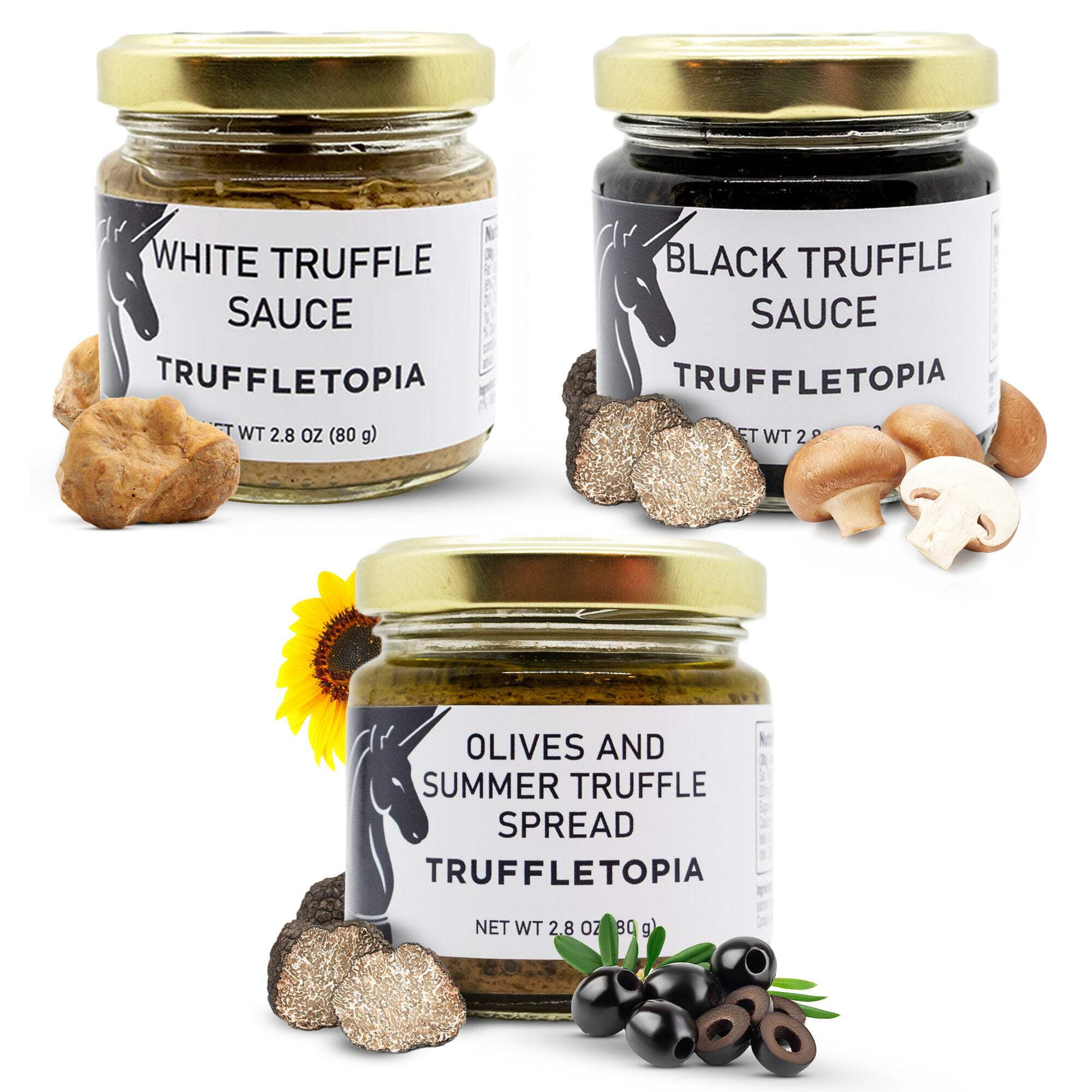 Truffletopia | 3 Truffle Sauce Gift Set Sampler | 3 Sauces, 2.8 oz Each ...