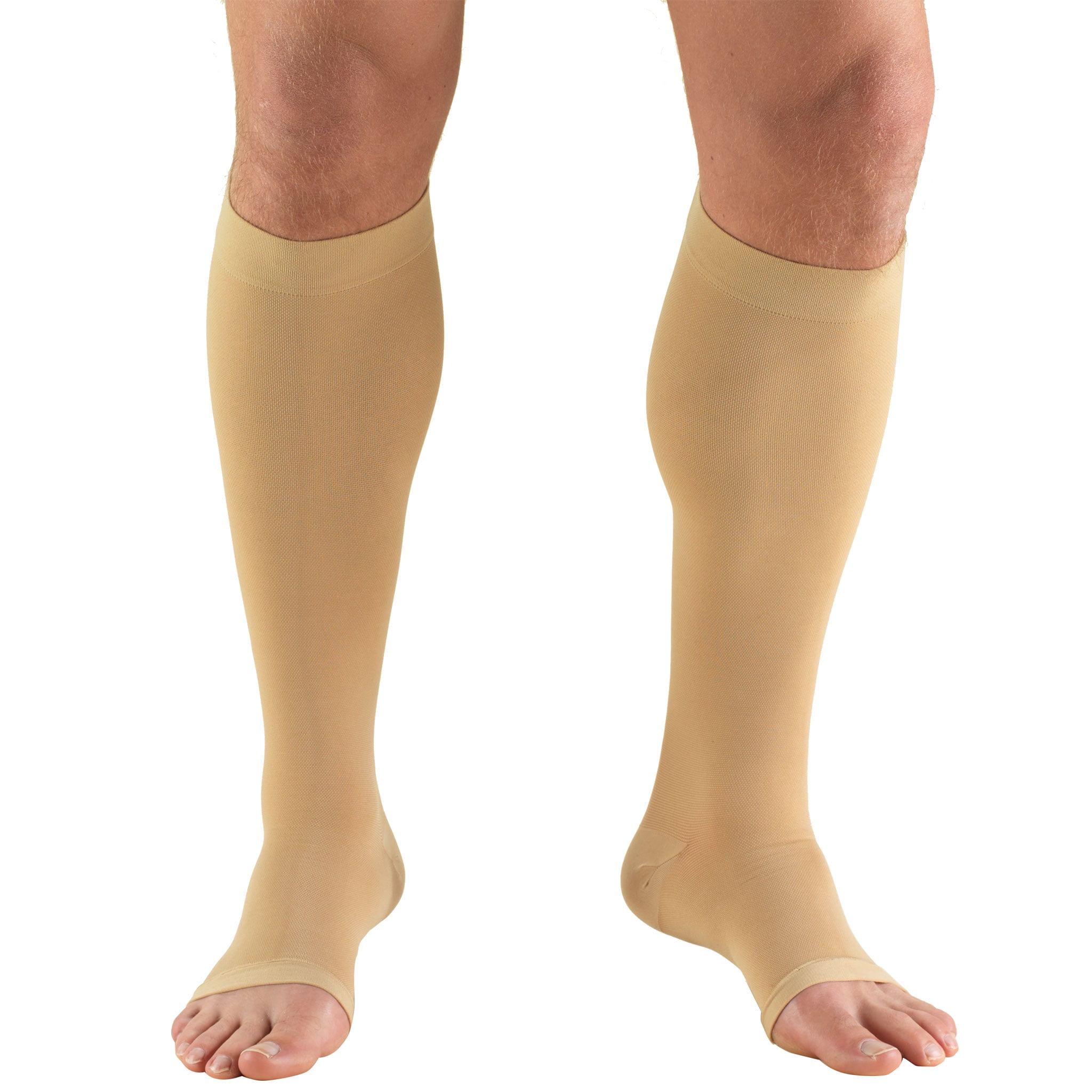 Truform Medical Compression Below Knee Open Toe Stockings, 20-30 mmHg ...