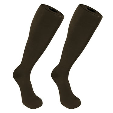 Made in USA - Mens Compression Socks 15-20 mmHg Post Surgery - Brown, X ...
