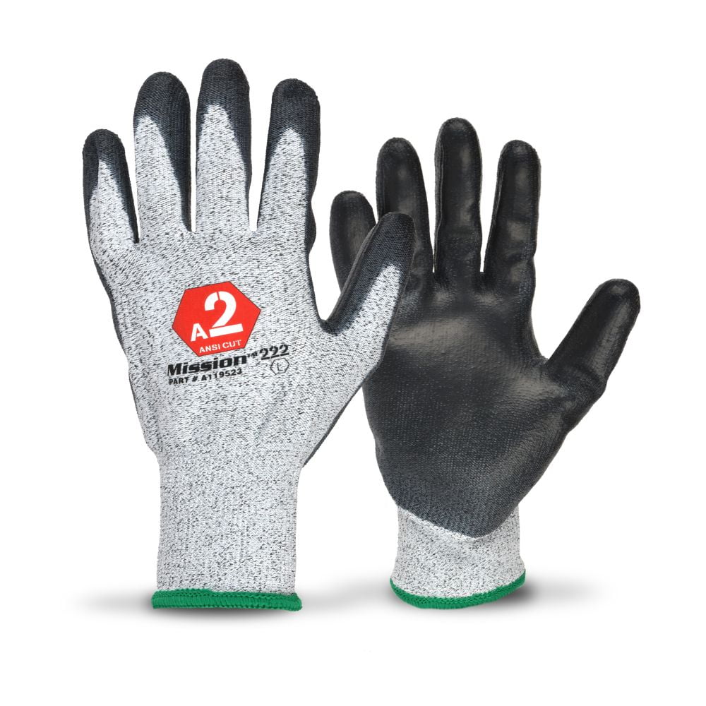 Truline Mission 222 Cut-Resistant Coated & Dipped Gloves, Cut Level A2 ...