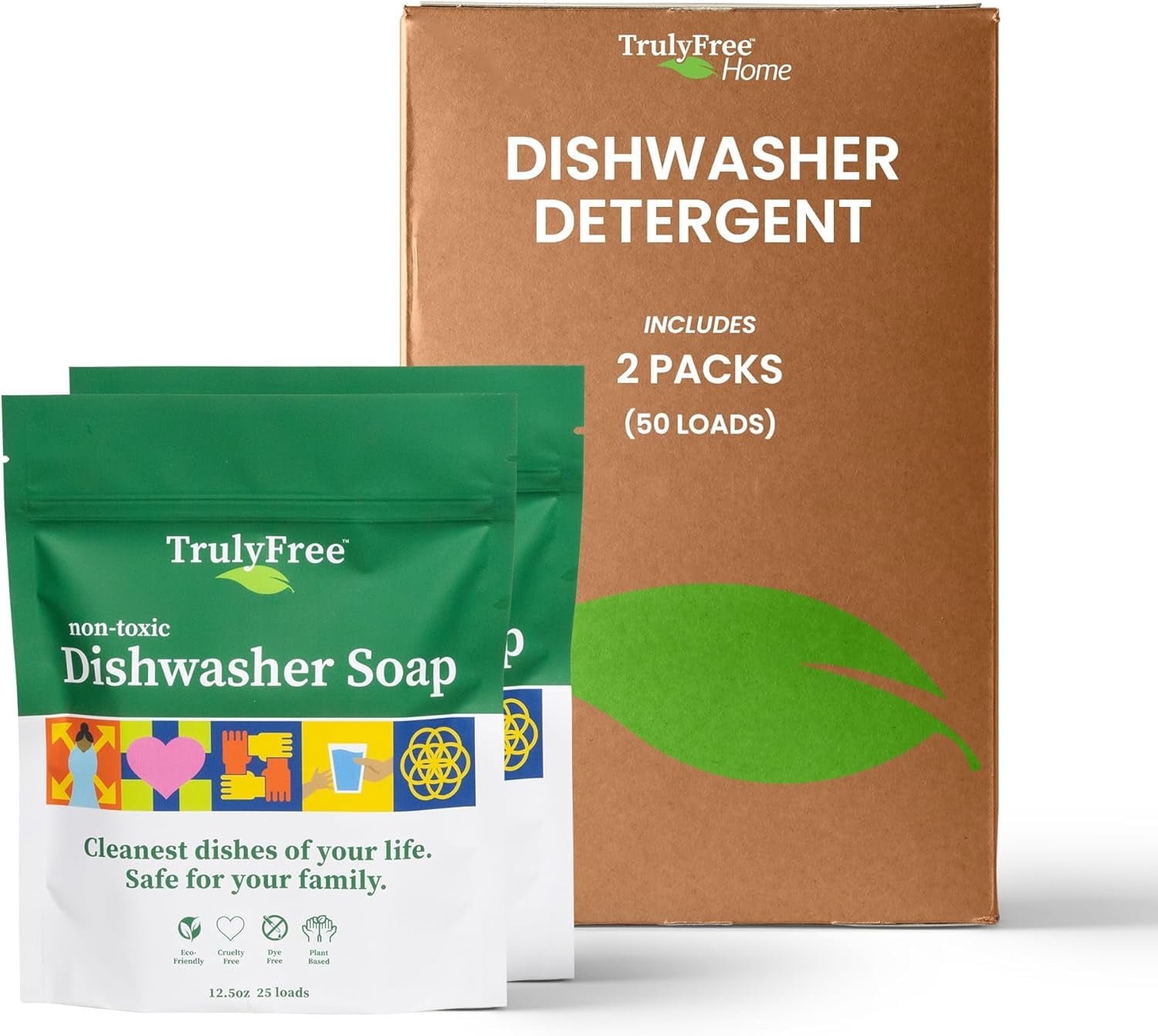 Truly Free Automatic Dishwasher Detergent Powder - Concentrated ...