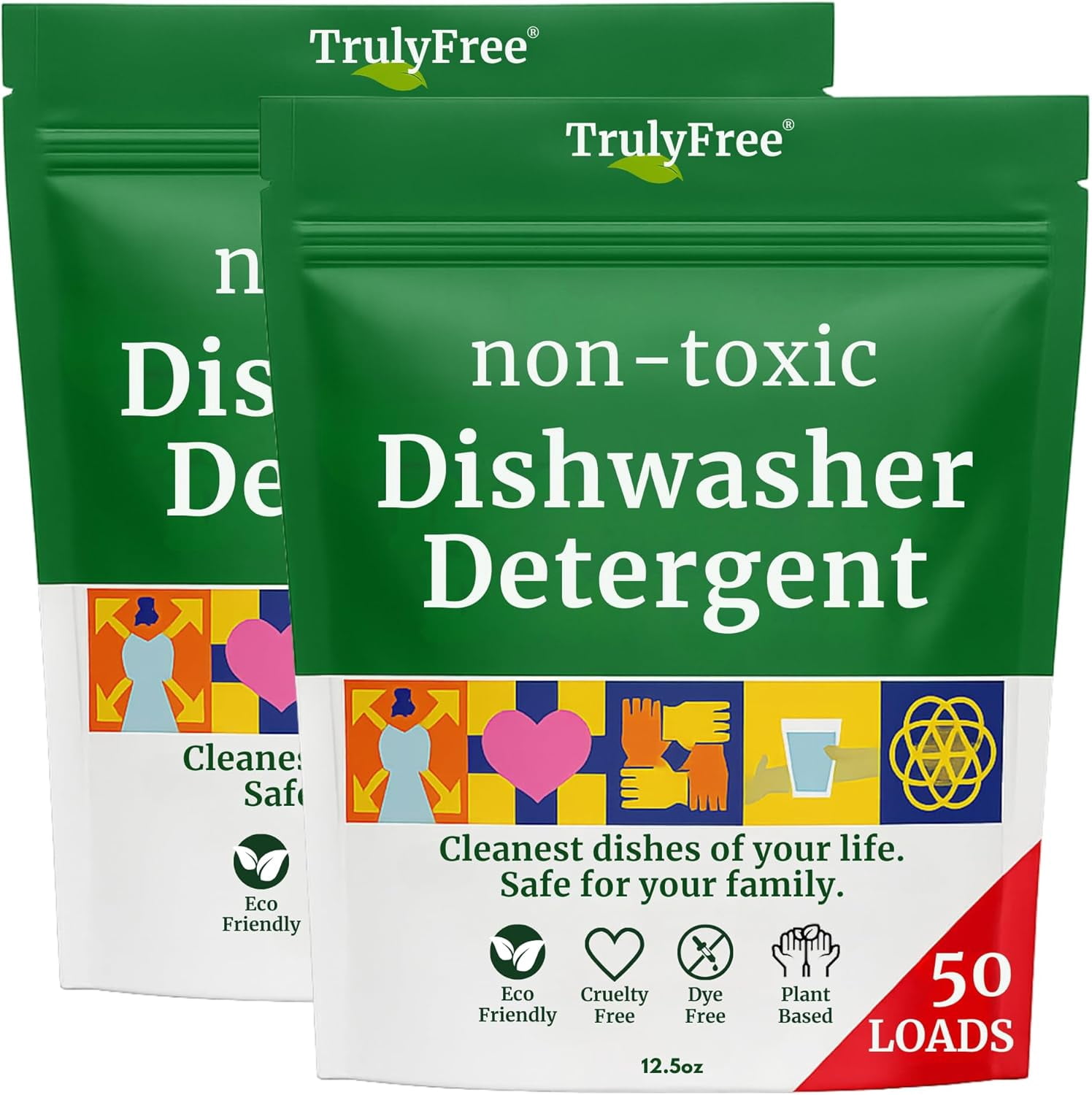Truly Free Automatic Dishwasher Detergent Powder - Concentrated ...