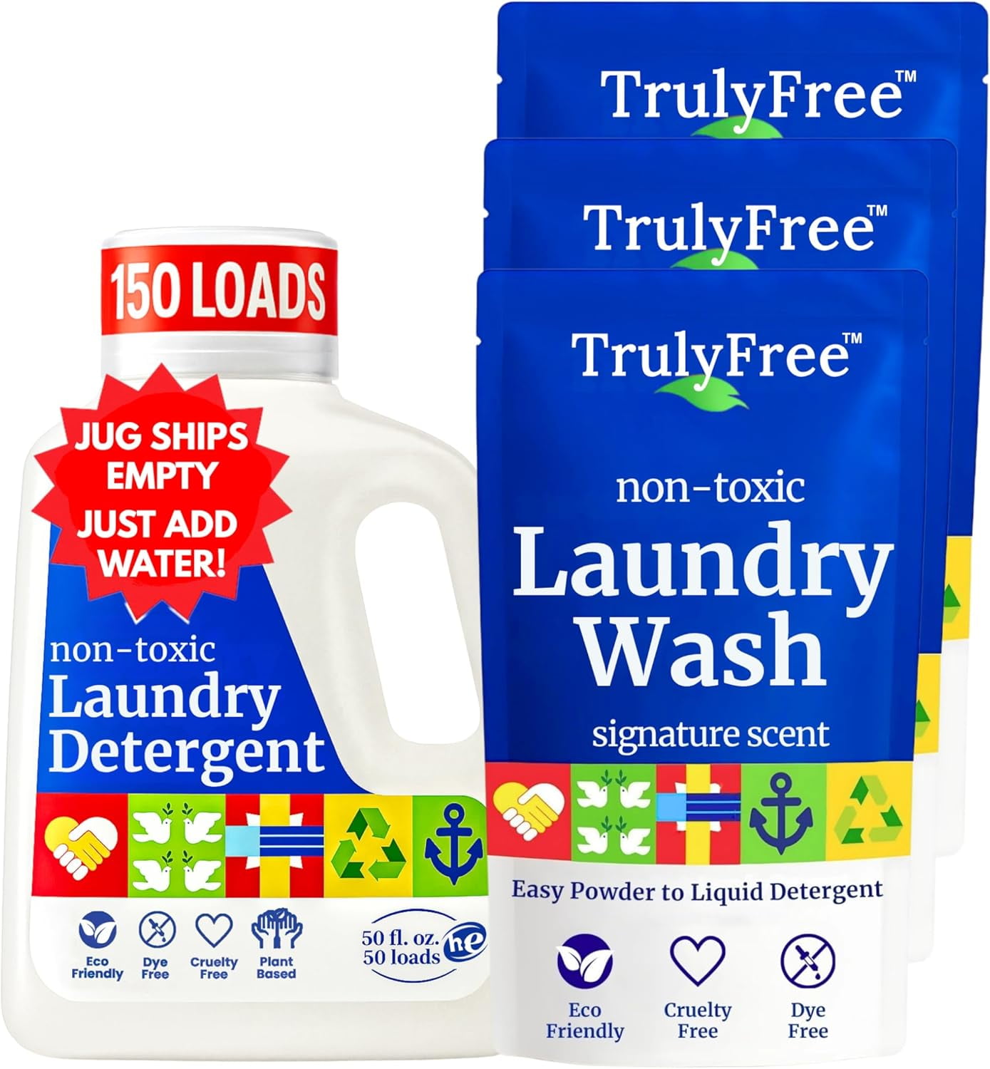 Truly Free Natural Hypoallergenic Clothes Soap, Powerful Fabric Liquid ...