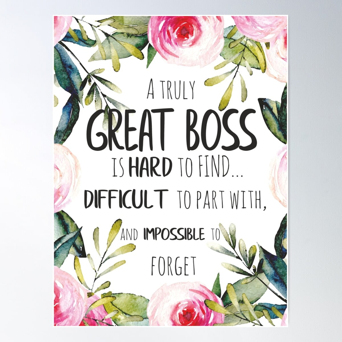 A Truly Great Boss Is Hard To Find - Boss Thank You Quote Farewell Gift ...